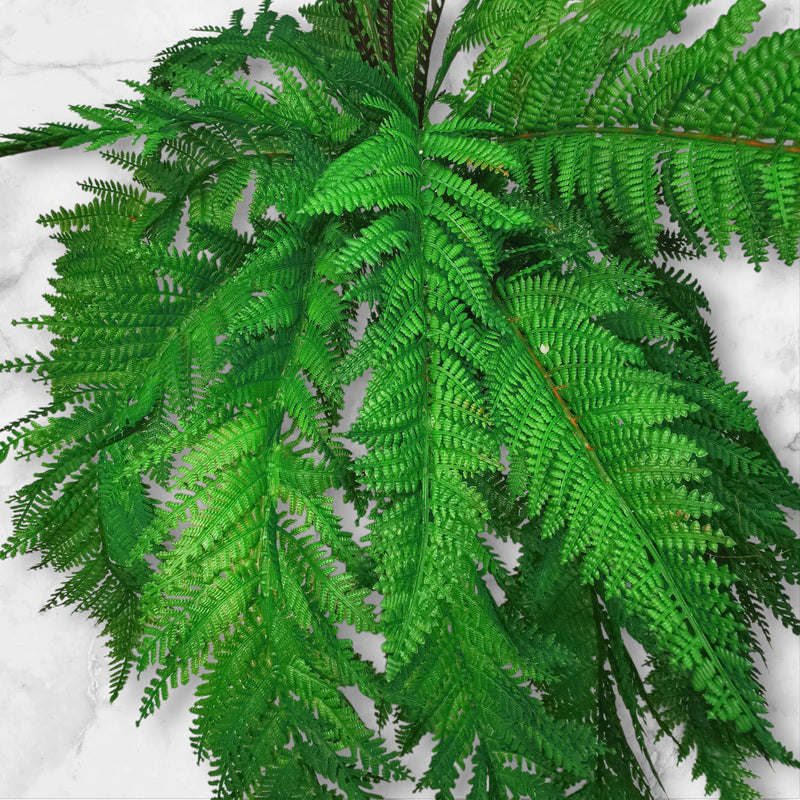 Real Touch Artificial Boston Fern Trailing Vine Foliage 15 Leaves 70CM ...
